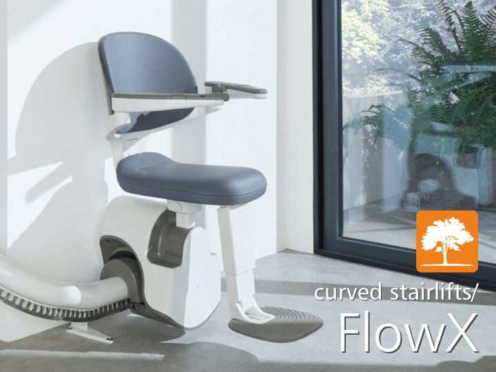 FlowX Curved Stairlift - Oakland Stairlifts